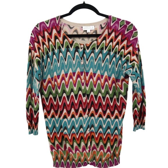 Joseph | Sweaters | Joseph A Wavy Sweater Women S Multi Retro Hippie ...
